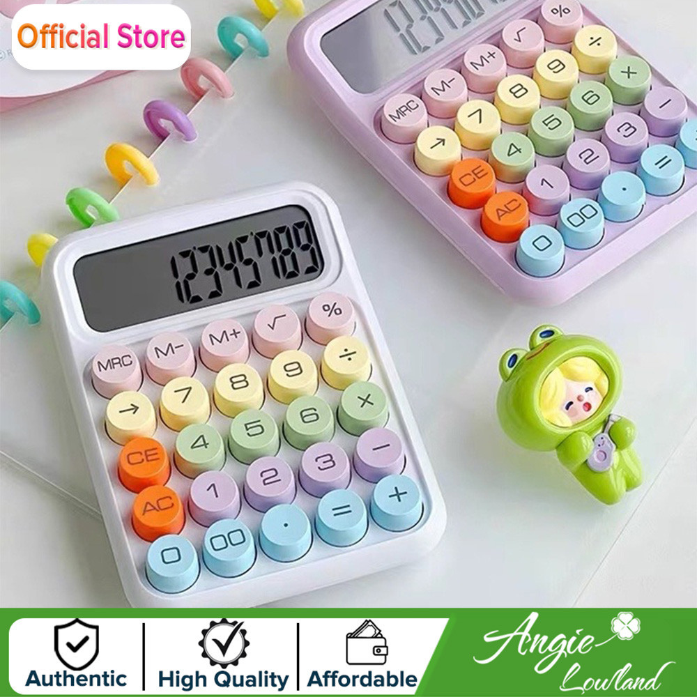 Angie Lowland Cute Colorful Basic Calculator Large Display and Button ...