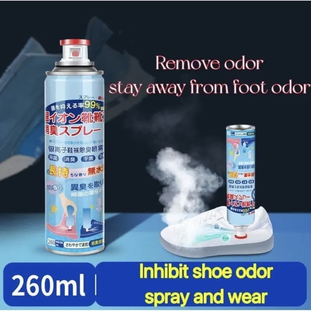 260ml Japan Shoe Deodorant Spray Socks and Shoes Stink Freshener Odor ...