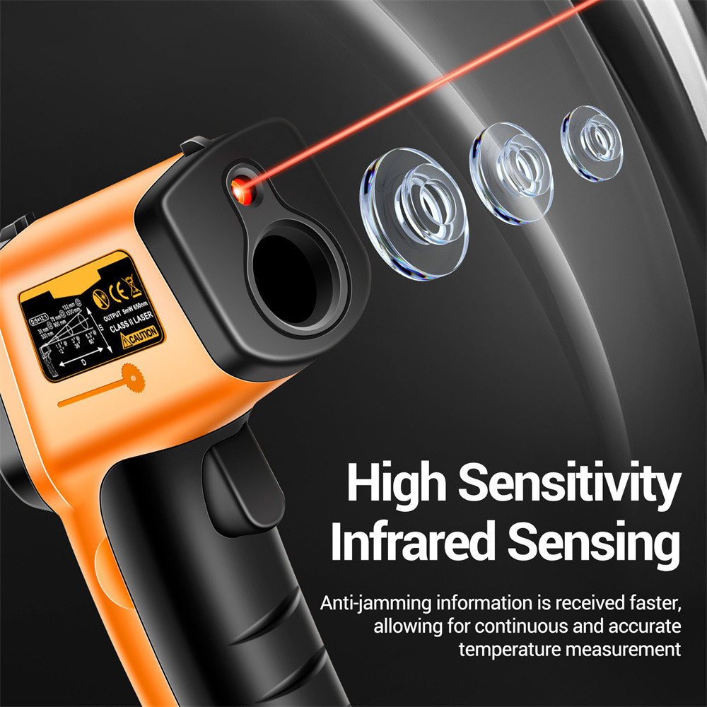 VOKTTA ANENG TH201 Infrared Handheld Temperature Gun -50~550℃ IR laser ...