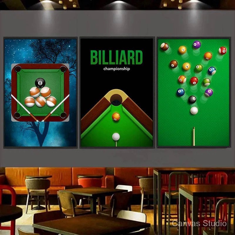 Snooker Billiard Posters Canvas Painting Wall Art Prints Picture for ...