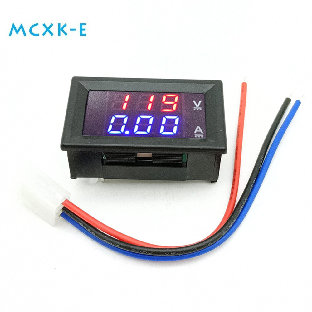 DC 0-100V 10A Digital Voltmeter Ammeter Dual Display Voltage Detector Current Meter Panel Amp ...