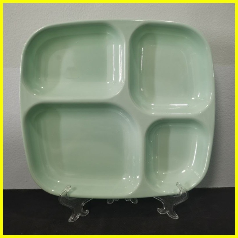 3/6 pcs. 4 in 1 Pastel Colored Melamine Square Partition Plate/Divider ...