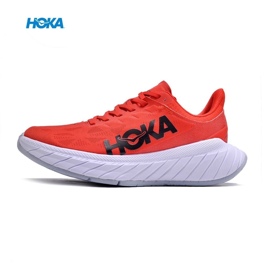 [2024-36] HOKA ONE carbon x2 red White shock absorption running shoes ...