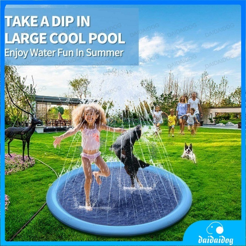 Pet Spray Pad PVC Pet Swimming Pool Folding Pool Spray Toys Outdoor Pet ...