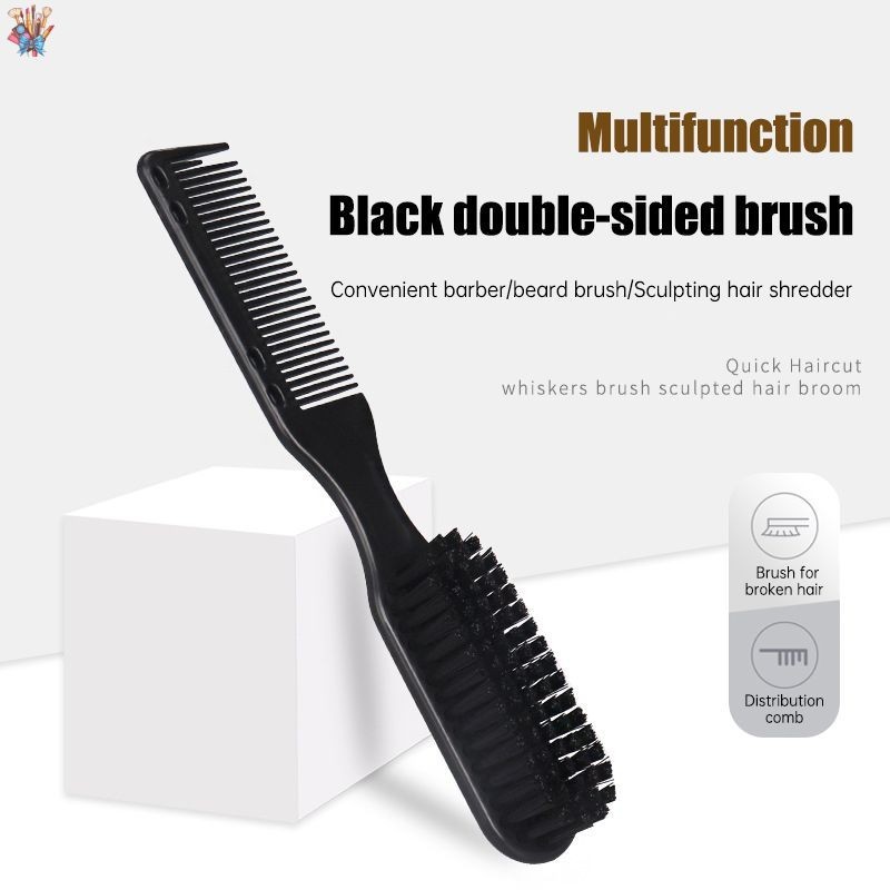 Hairdressing Dual-use Haircut Cleaning Comb Men Oil Head Texture Comb ...