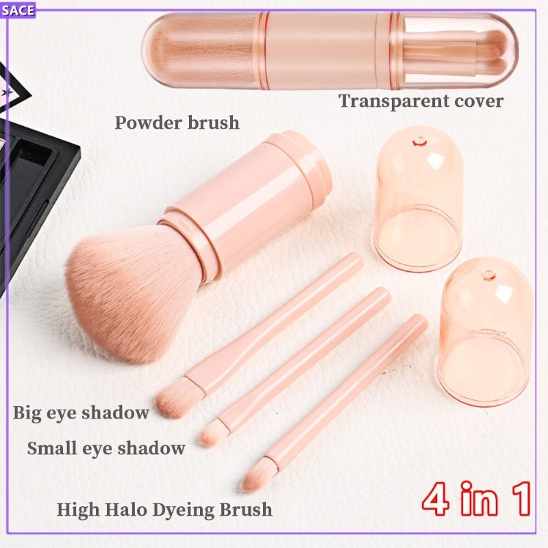 4 in 1 Mini Makeup Brush Set Blending Powder Eye Shadow Foundation ...