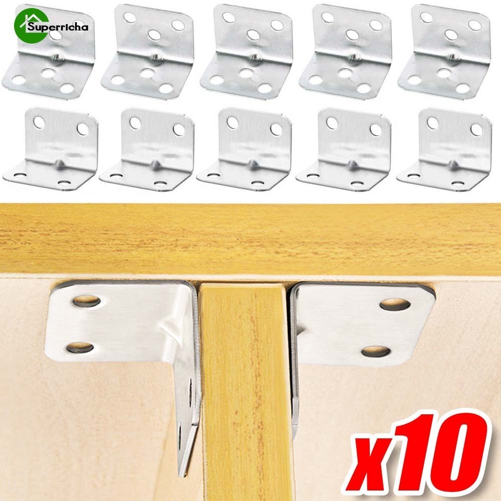 Right Angle Furniture Corner Braces - for Wood, Shelf, Cabinet, Table ...