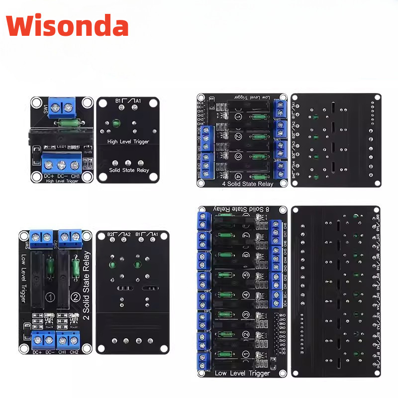 5V 1 2 4 8 Channel SSR G3MB-202P Solid State Relay Module 240V 2A ...