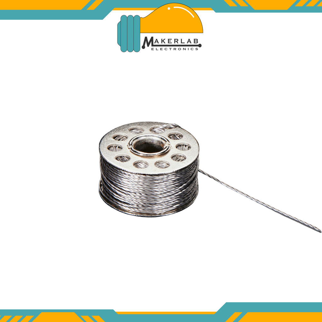 Adafruit Stainless Medium Conductive Thread - 3 ply - 18 meter/60 ft ...