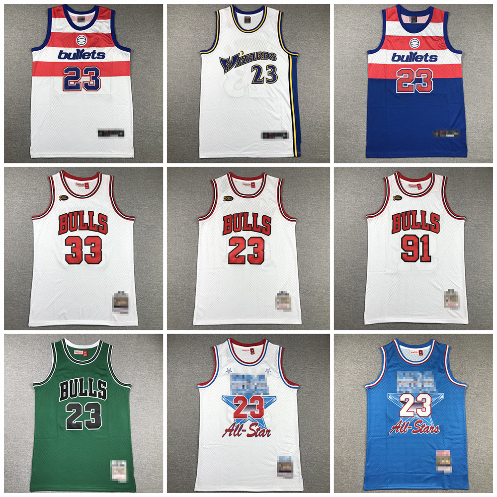 Retro Dallas Washington Wizards 23 Jersey Embroidered Baltimore Bullets ...