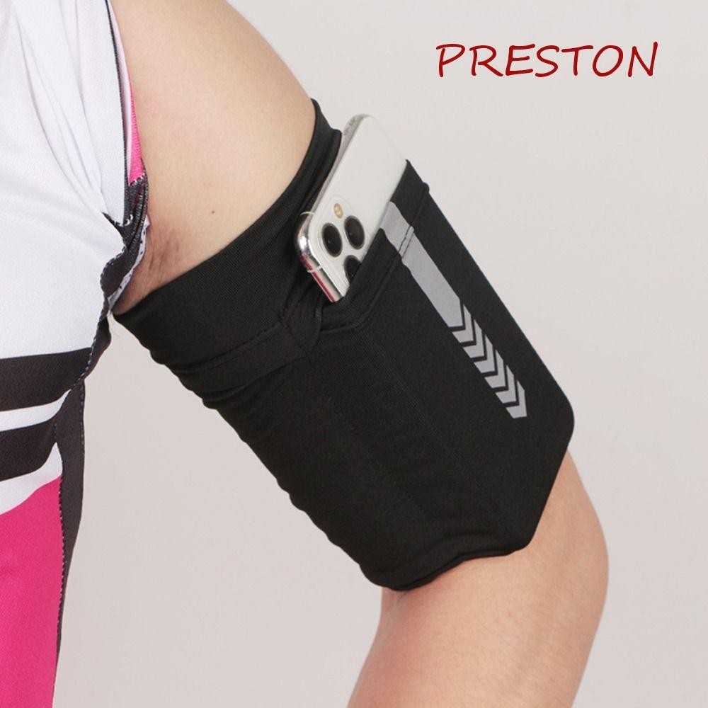 PRESTON Phone Armband Bag Thin Black Lycra Sports Arm Bag Running ...