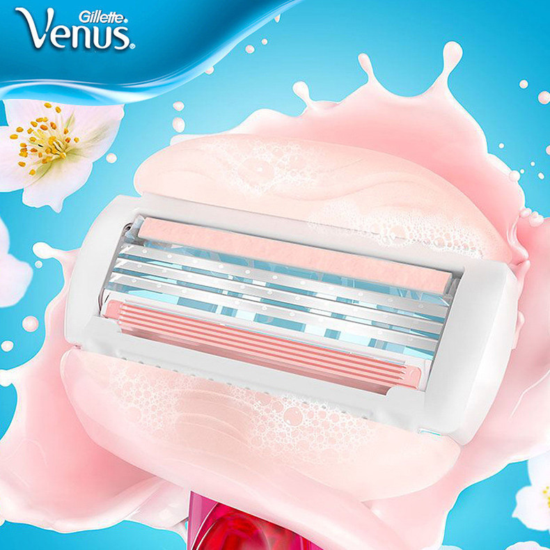 Gillette Women Razor Venus Breeze 3 Layers Stainless Steel Shaving ...