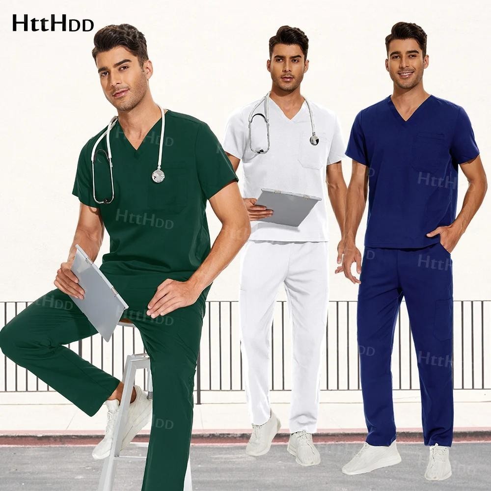 Doctor Nurse Medical Uniforms Scrubs Sets Women Men 12 Colors Hot Sales ...
