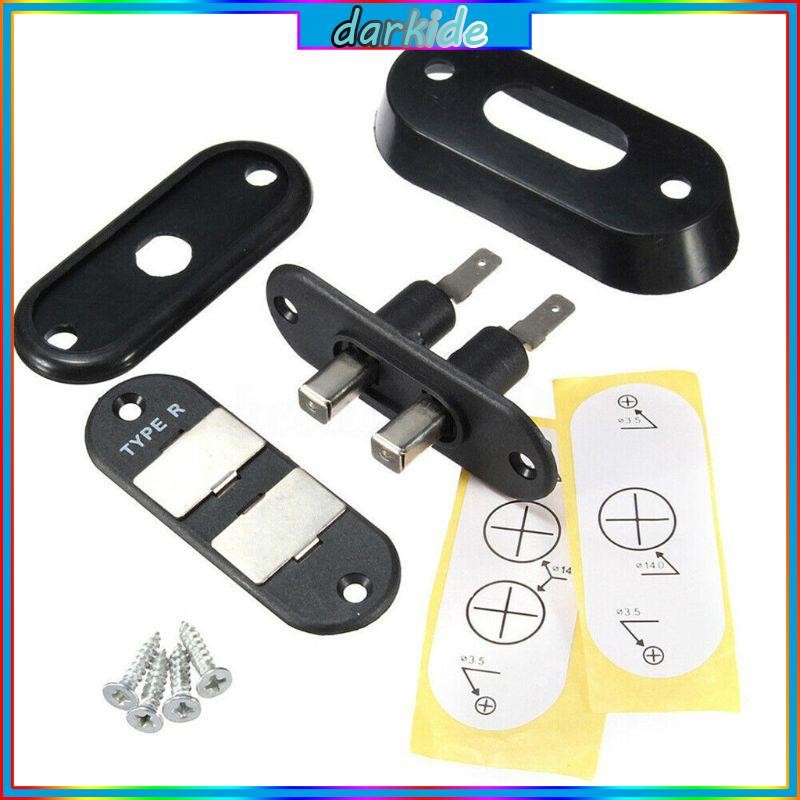 Dark Black Metal Sliding Door Lock Switch Kit P-3 Durable for Auto Car ...