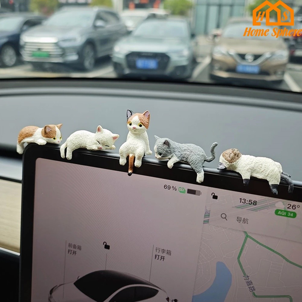 Cute Cat Animal Computer TV Screen Car Screen Ornaments Car Central ...