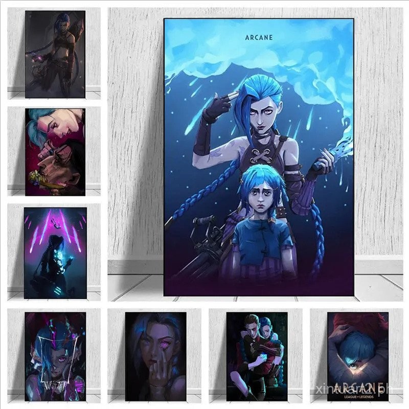 Anime League of Legends Jinx Arcane Lux MissFortune LoL Poster and ...
