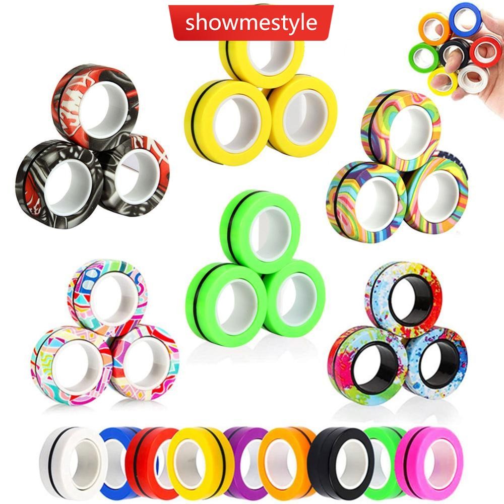 SMS Fidget Toys Funny Finger Magnetic Bracelet Ring Fidget Spinner ...