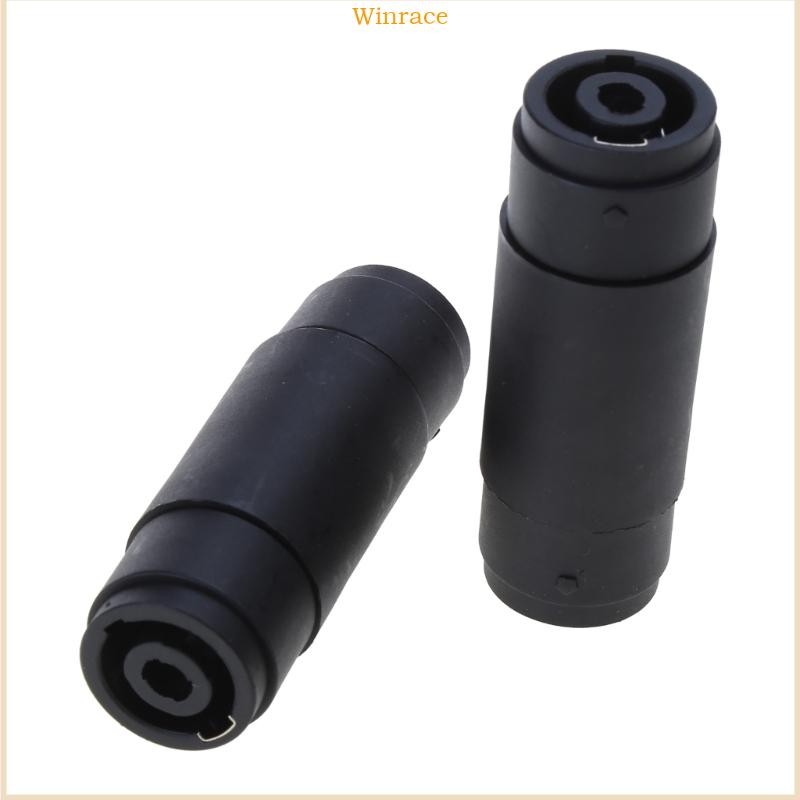 WRC 2 Pcs 4-Pin Pole Female To Female Speakon Coupler Adapter o Cable ...