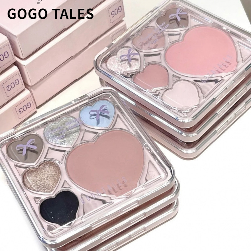 GOGO TALES Eyeshadow Palette Six Colors Big Love Eyeshadow Palette Blue ...