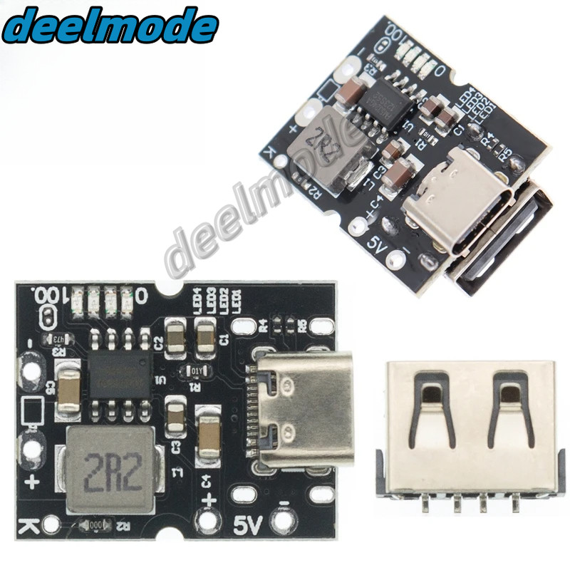 Type-C USB 5V 2A Boost Converter Step-Up Power Module Lithium Battery ...
