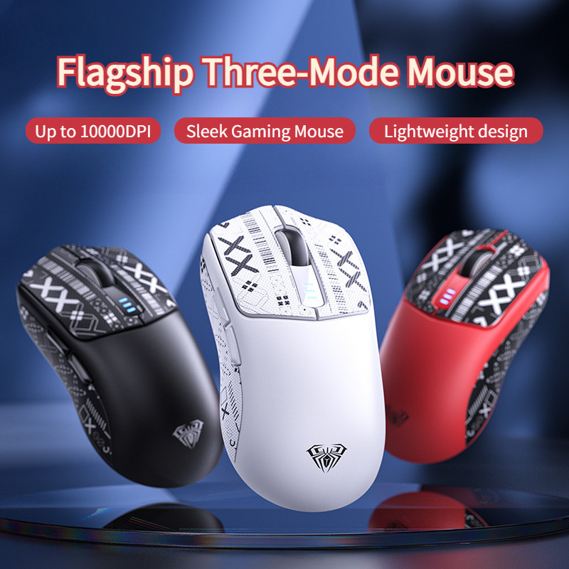 AULA SC580 Wireless Mouse Three-mode Gaming Mouse Bluetooth / 2.4g ...