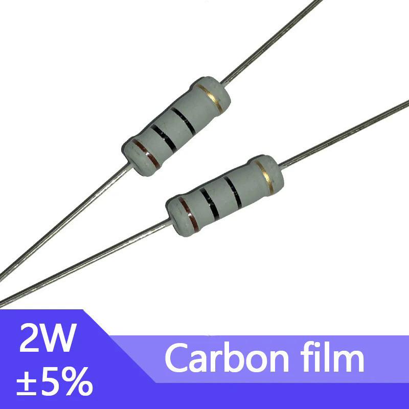 20pcs 2W Carbon Film Resistor 0.47R 4R7 47R 470R 4K7 47K 470K 0.47 4.7 ...