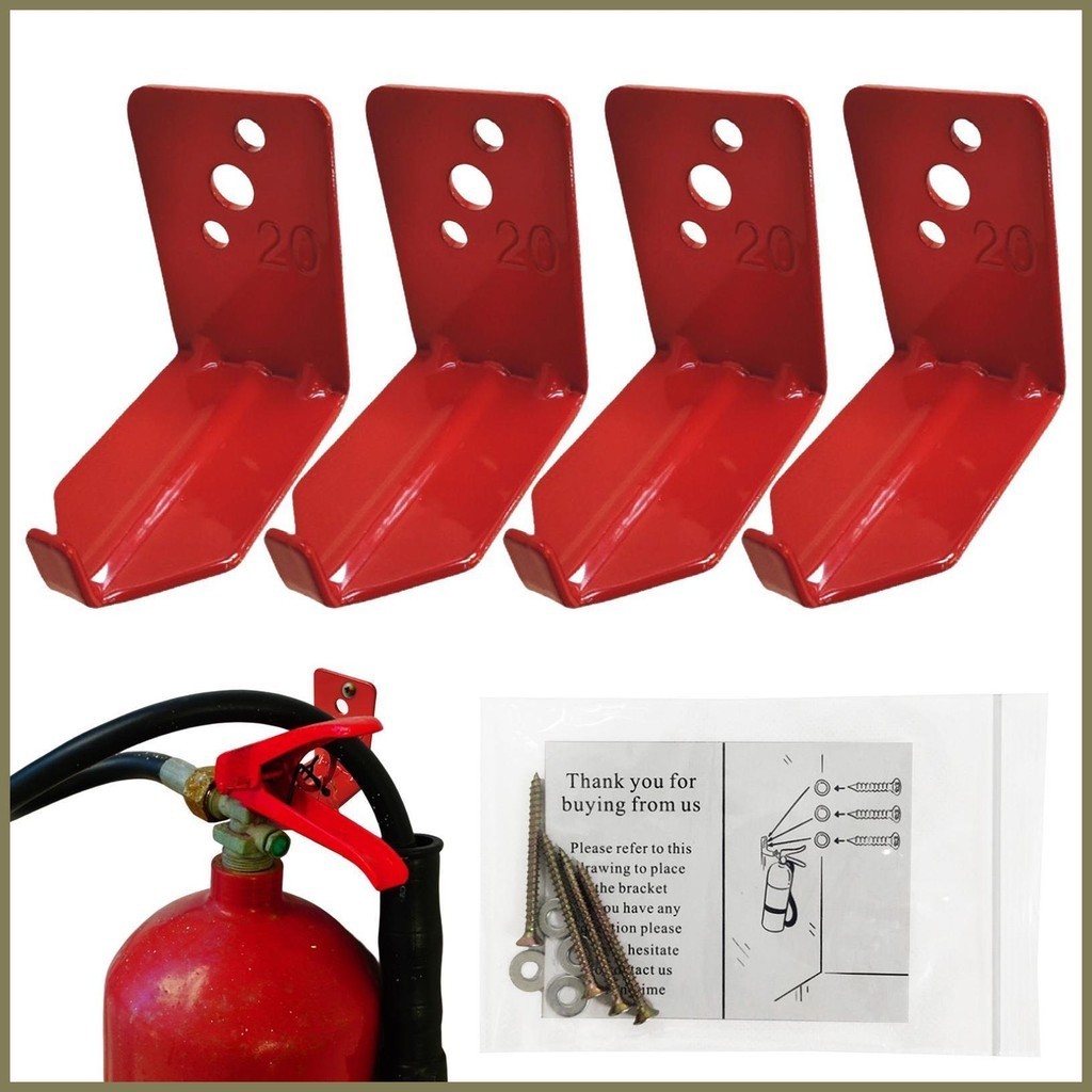 Fire Extinguisher Bracket 4 Pack L Shape Metal Fire Extinguisher Wall ...