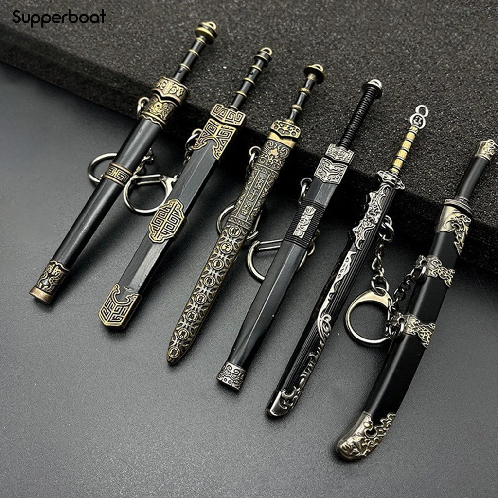 [SUP]7Pcs Mini Key Chains for Men Ancient-Sword with Scabbard ...