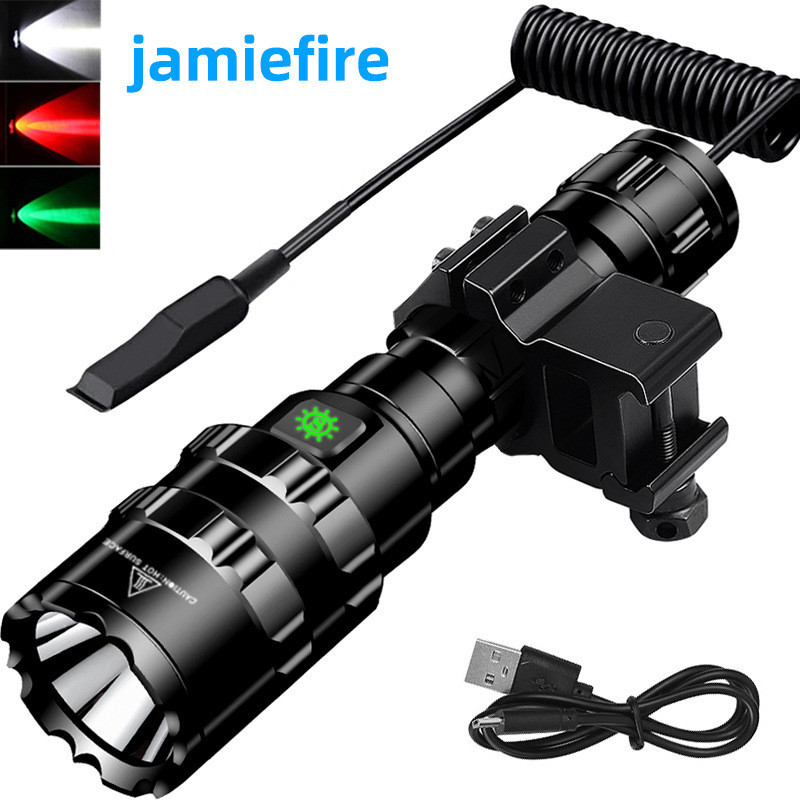 Mini Long Shot Power Torch Usb Rechargeable Flashlight 10W Aluminum ...
