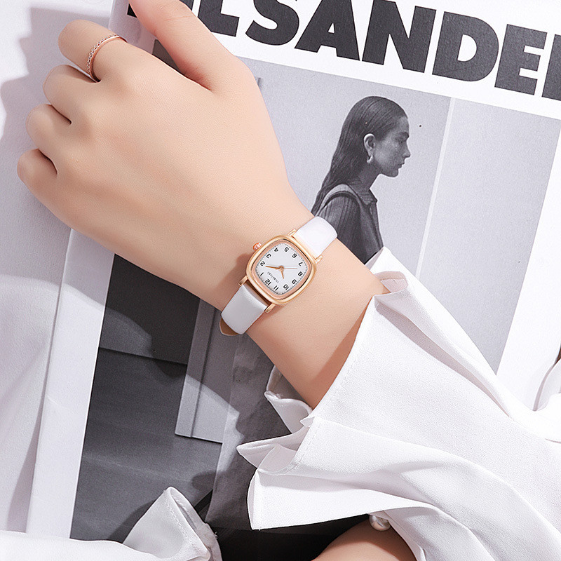Designer Women's Square Watch Minimalist Retro Style Small Quartz ...