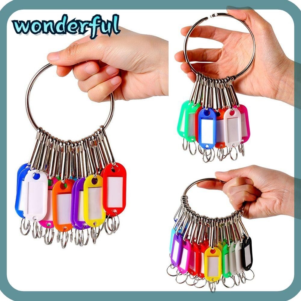 WONDER 10/20/30/40 Pieces Key Ring, With Number Plates Transparent ...