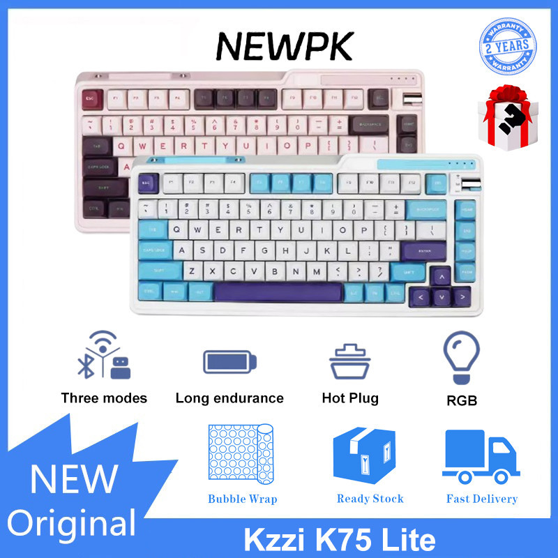 Kzzi K75 Lite three mode wireless gateway RGB mechanical keyboard ...