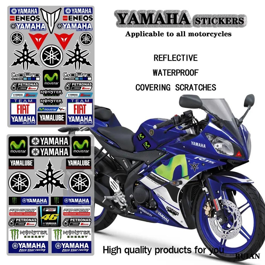 Yamaha Logo Stickers Motorcycle Helmet Stickers Body Scratches Masking ...