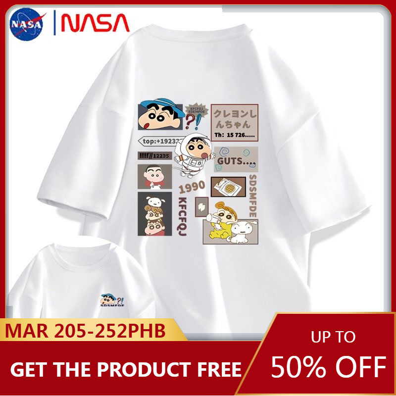 【Plus Size M-8XL wearable130KG】Crayon Xiaoxin cartoon Space Large Size Short Sleeve T-shirt Men ...