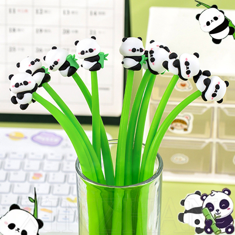 Panda Silicone Gel Pen - Creative, Cartoon, Cute Panda Swinging ...