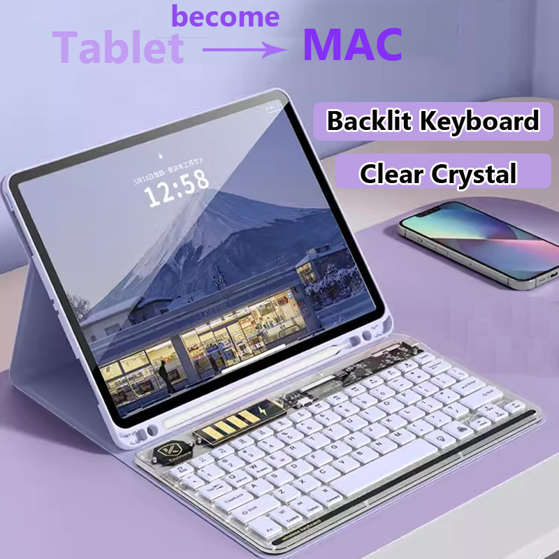 Backlit Keyboard for Samsung Galaxy Tab S6 Lite SM-P620 P625 10.4 Inch ...