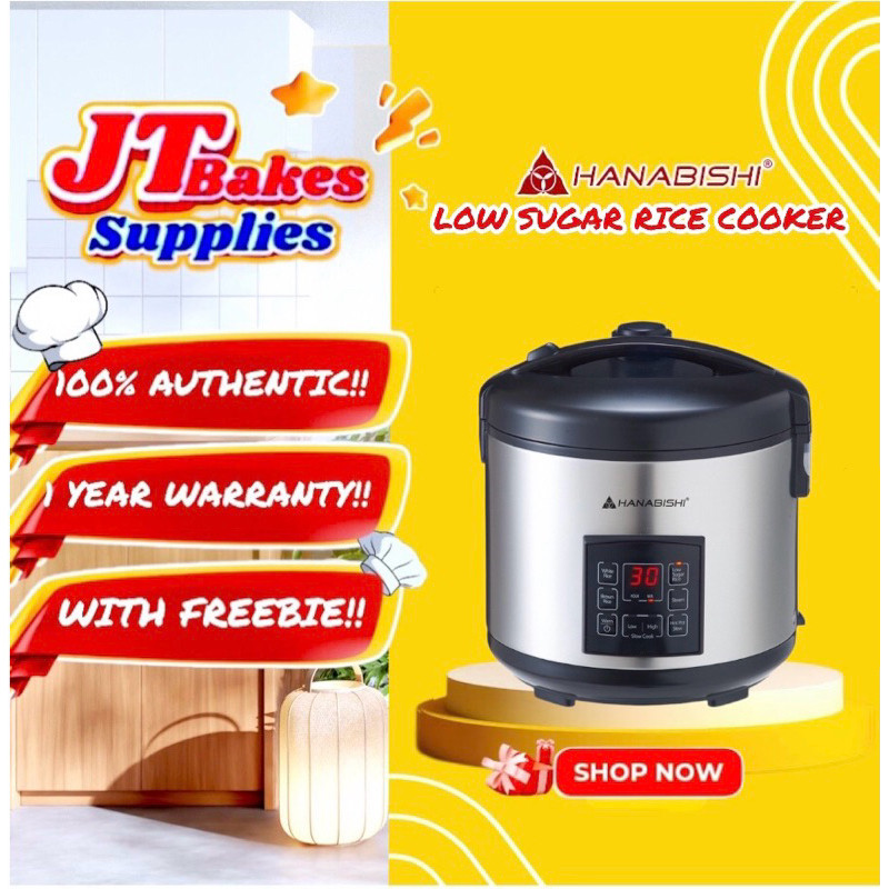 Hanabishi Low Carb Sugar 1.8L Rice Cooker HDESUGAR-18MFRC with Freebie ...
