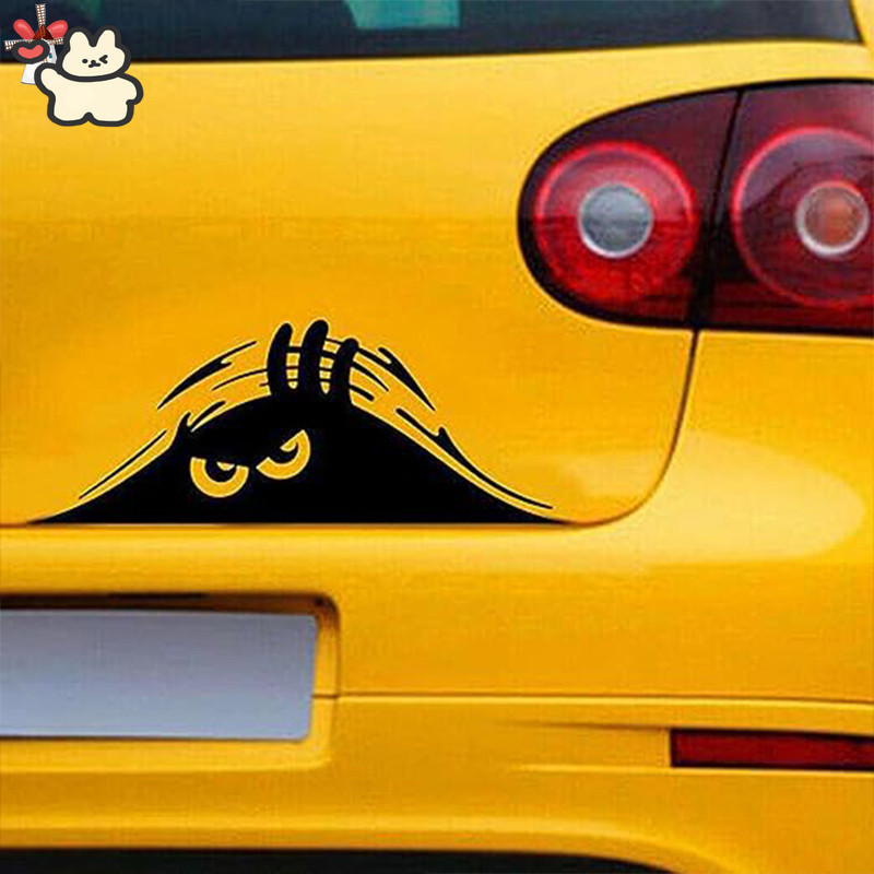Cartoon Funny Peeking Monster Vinyl Sticker, Peak Monster Scary Eyes ...