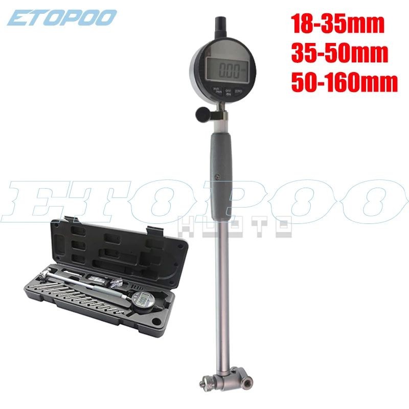 18-35-50-160mm Aluminum Alloy Digital Indicator Bore Gauges Indicator 0 ...