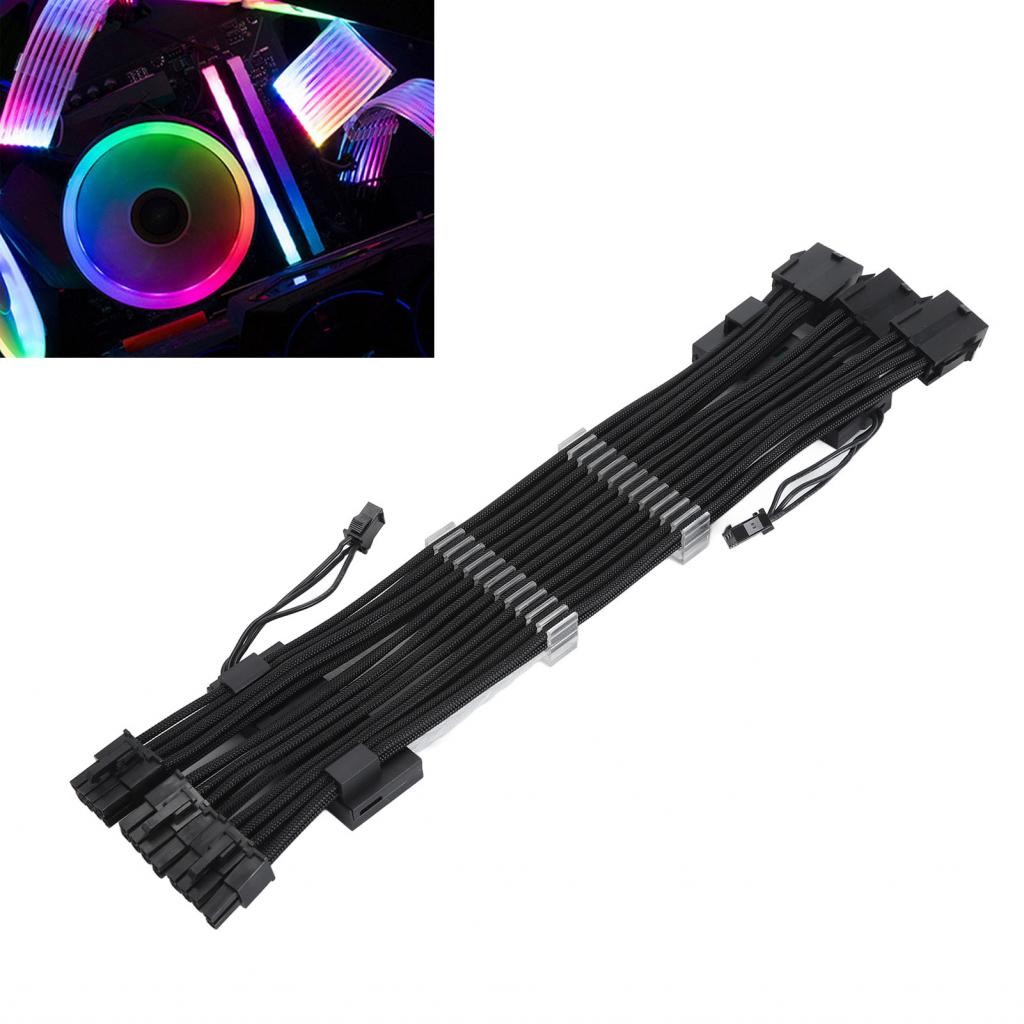 Tominihouse ARGB Extension Cable RGB Light Strip Set for PSU Cables GPU ...