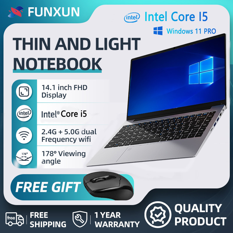 FUNXUN 8GB RAM Intel I5-4200U 1920x1080 FHD IPS 14.1 Screen | Shopee ...