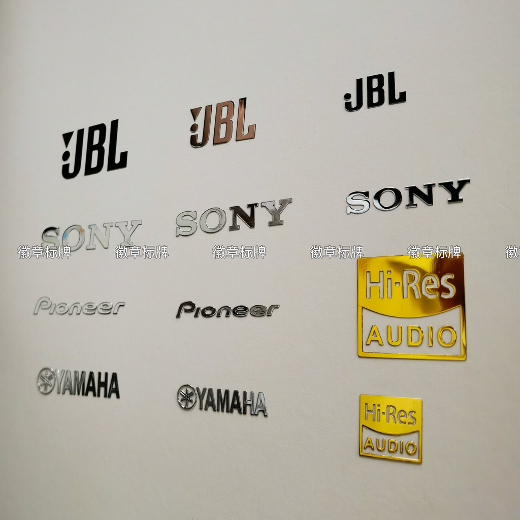 New Sticker JBL Pioneer Sony Audio Speaker LOGO LOGO Metal Sticker Car ...