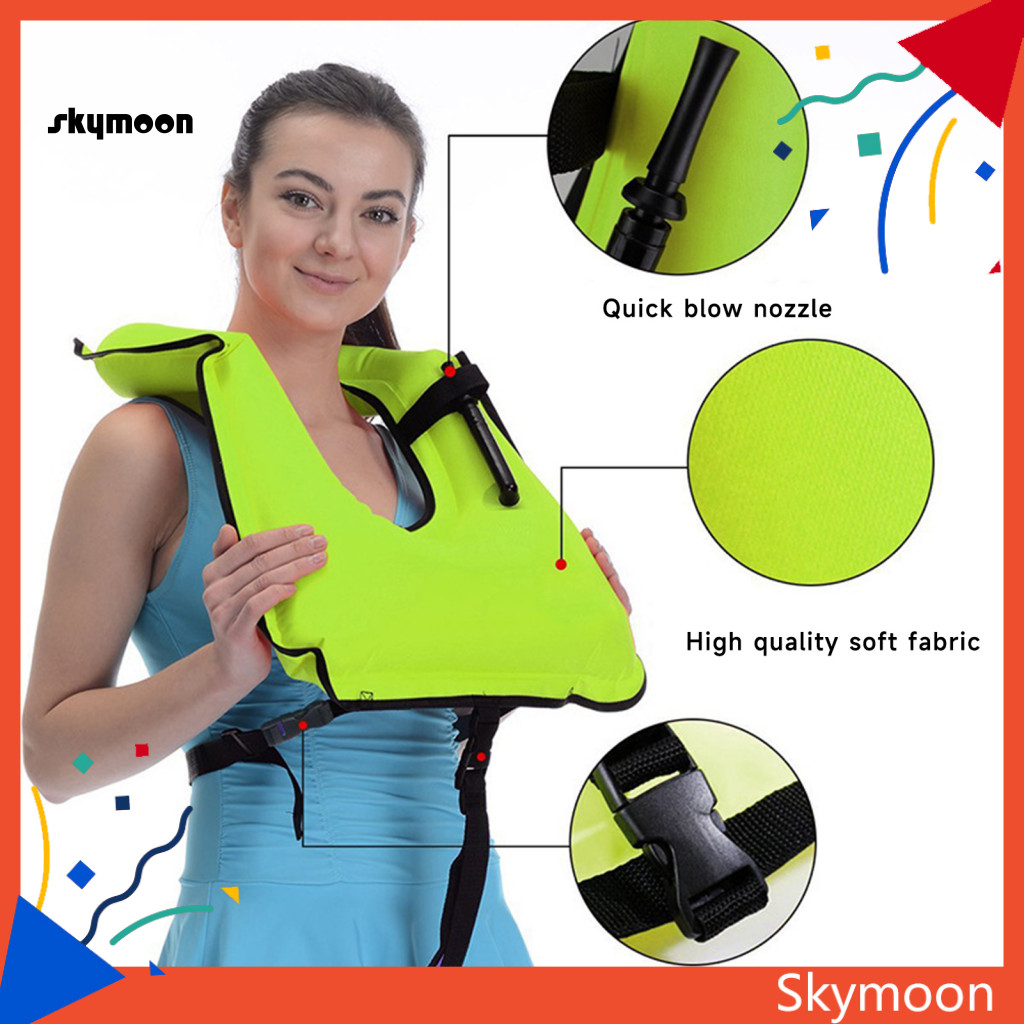 Skym* Adults Kayaking Vest Adjustable Life Vest Adjustable Inflatable ...