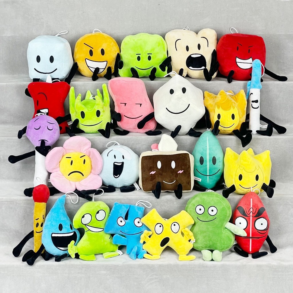 Battle for Dream Island Plush Toys BFDI 15th Anniversary Lce Cube Rocky ...