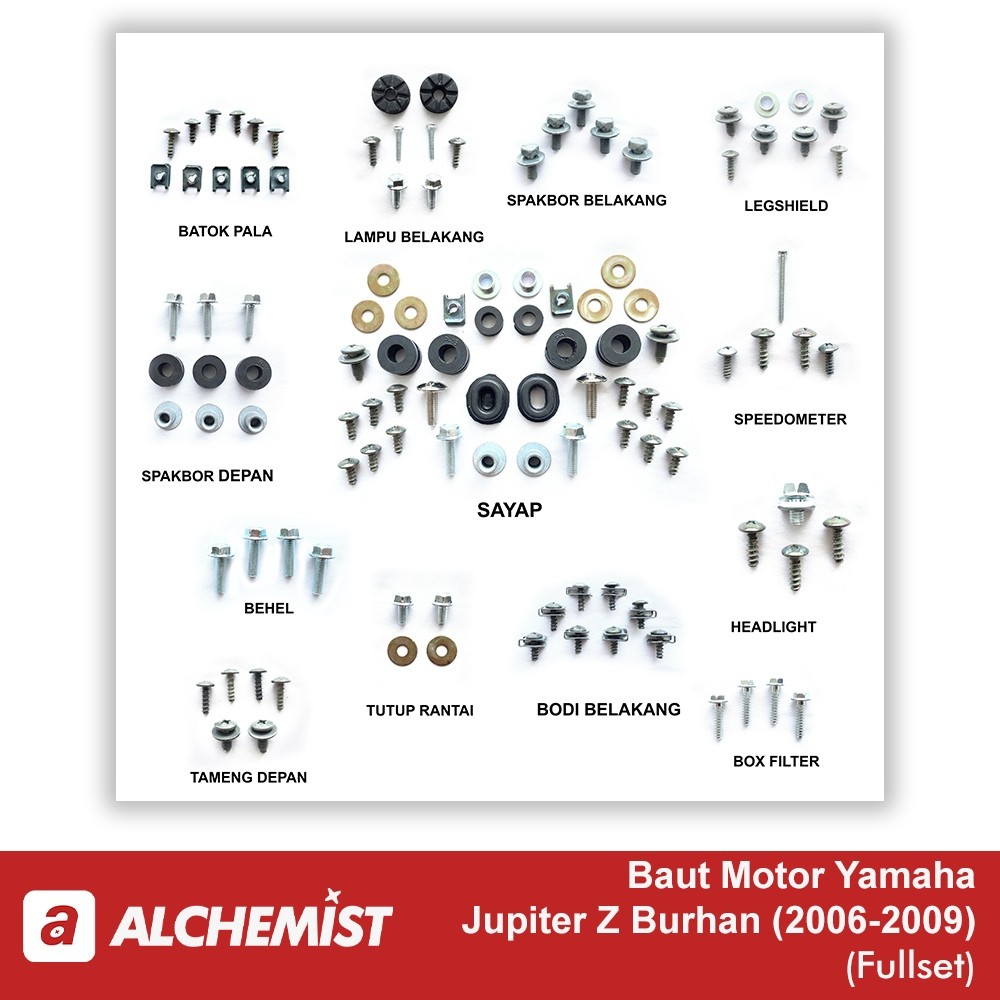 Jupiter Z Burhan Bolts Full Set / Yamaha Jupiter Z Burhan Bolts Full ...