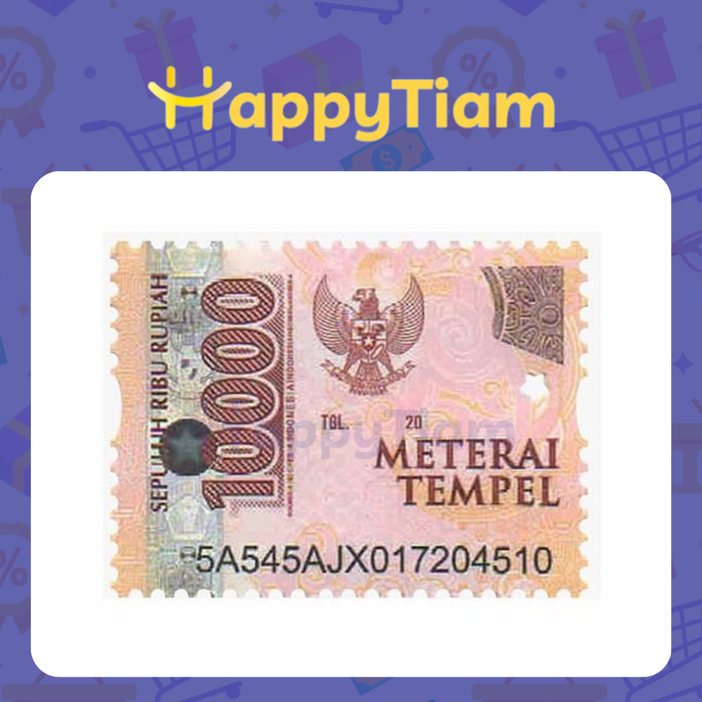 MATERAI 10000 ORIGINAL ORI 10 RB K METERAI POSTAL OFFICE STICKS PER PCS ...