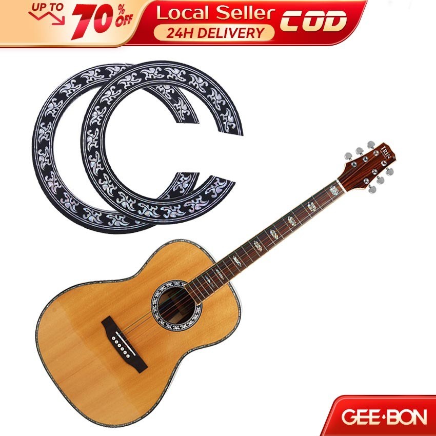 GEEBON Guitar Sound Hole Sticker Decal For Acoustic Guitar 94mm 104mm ...