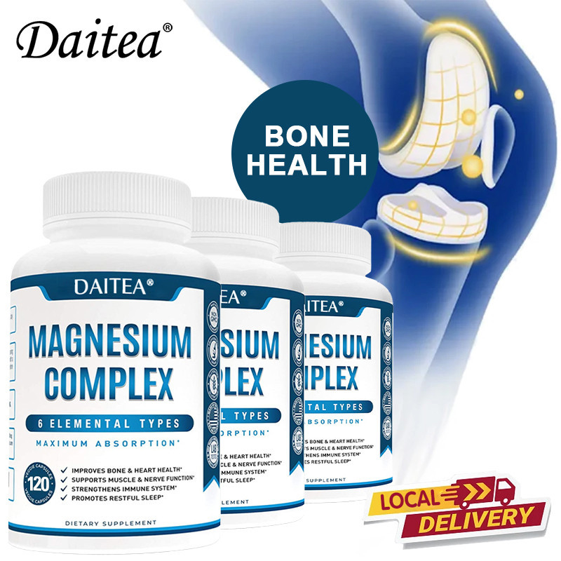 daitea Premium Magnesium Complex for Restful Sleep, Leg Cramps, and ...