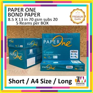 1 BOX / 5 Reams Paper One Bond Paper Subs 20 gsm 70 | Shopee Philippines