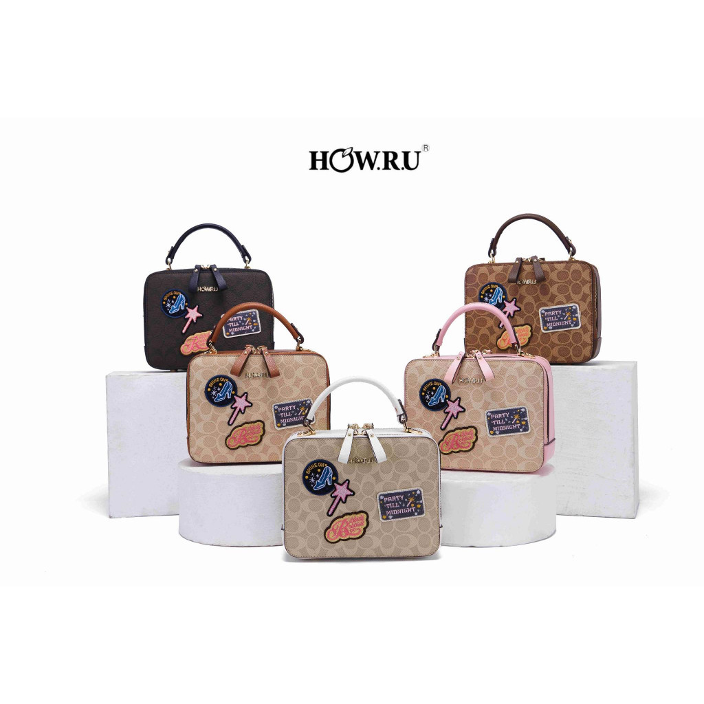 ORIGINAL HOWRU LEATHER VANITY BAG W/ PATCHES | Shopee Philippines